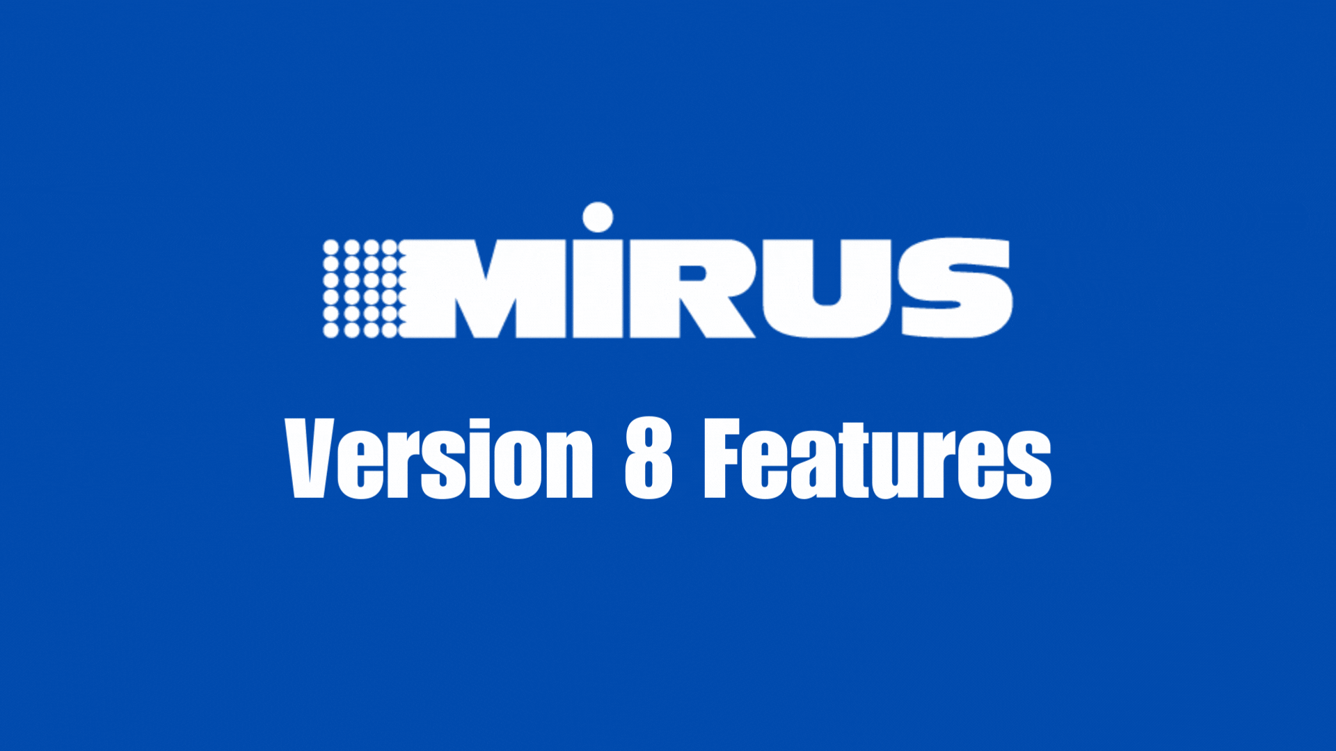 New Mirus Version 8 Restaurant Data Analytics Features